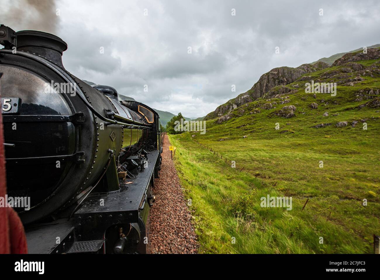 The Jacobite train in the Scottish Highlands Stock Photo - Alamy