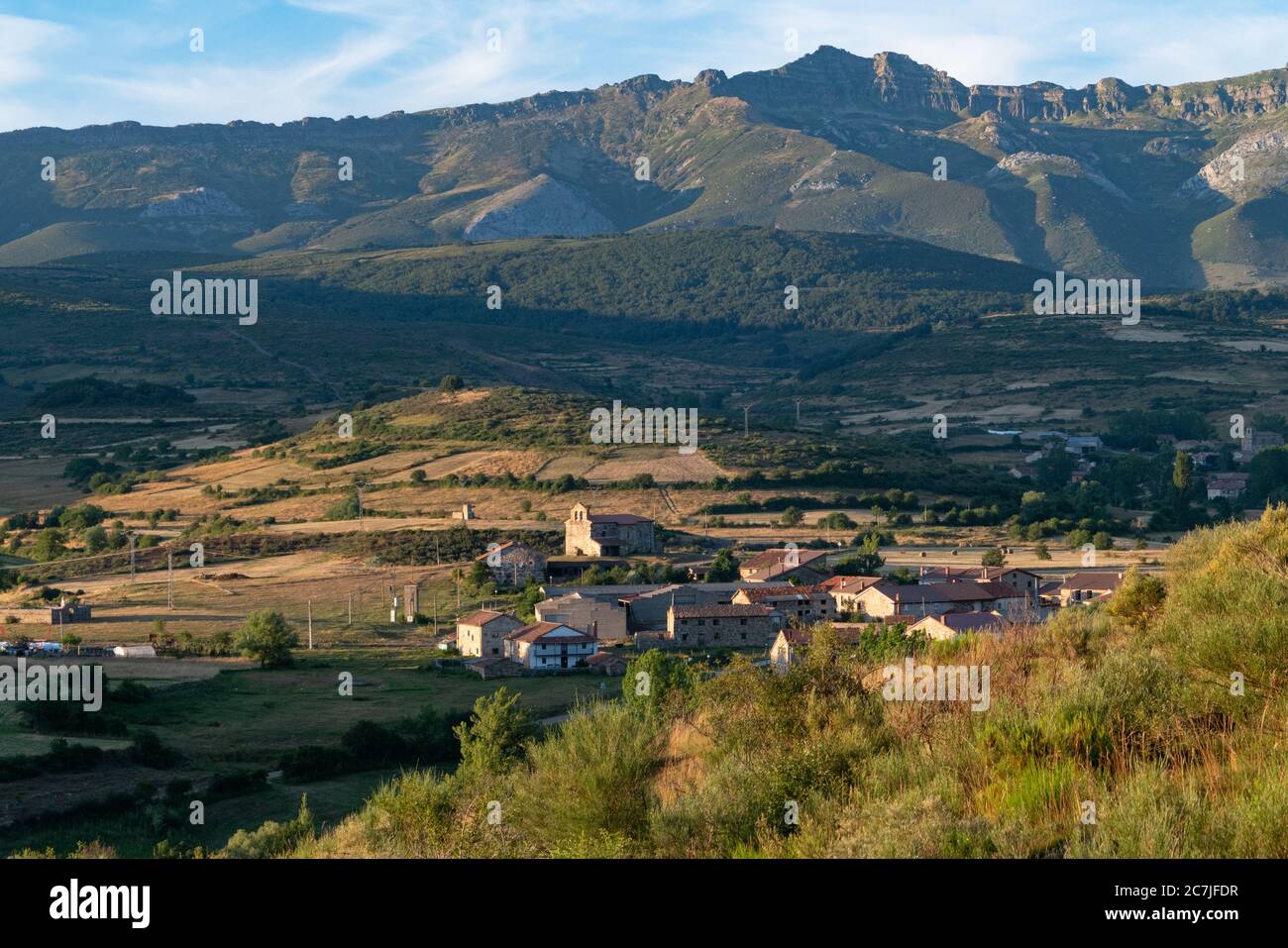 Views of Tremaya from Peña Tremaya. Palencia Mountain. Spain Stock ...