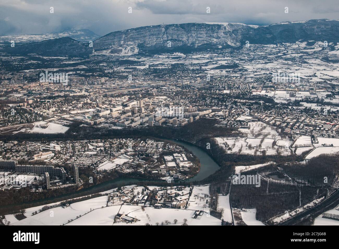 Geneva aerial winter hi-res stock photography and images - Alamy