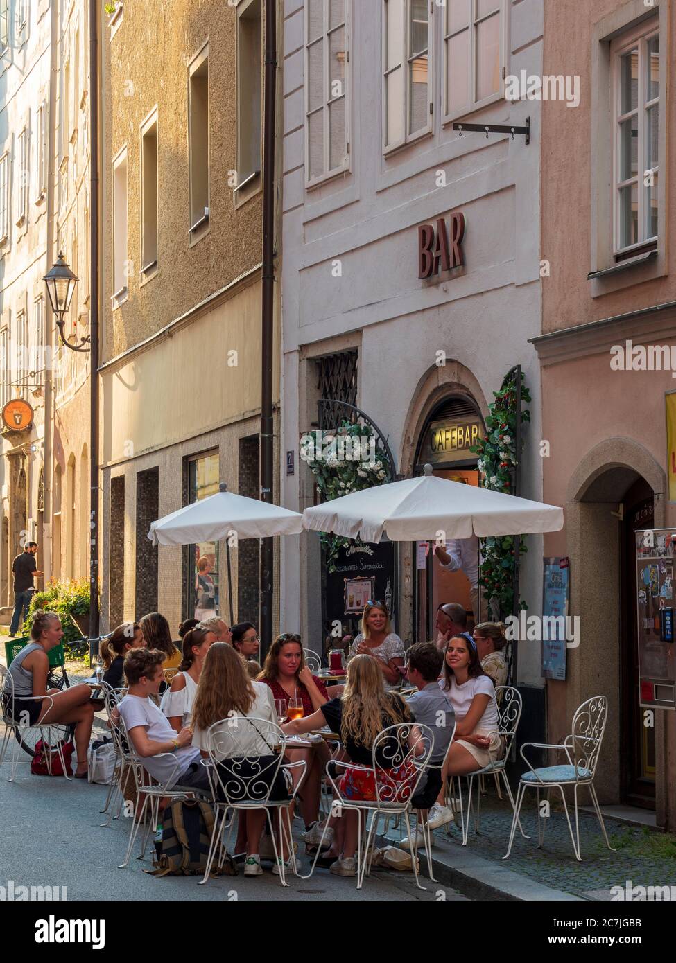 Bar in the old town, Passau, Bavaria, Germany Stock Photo - Alamy