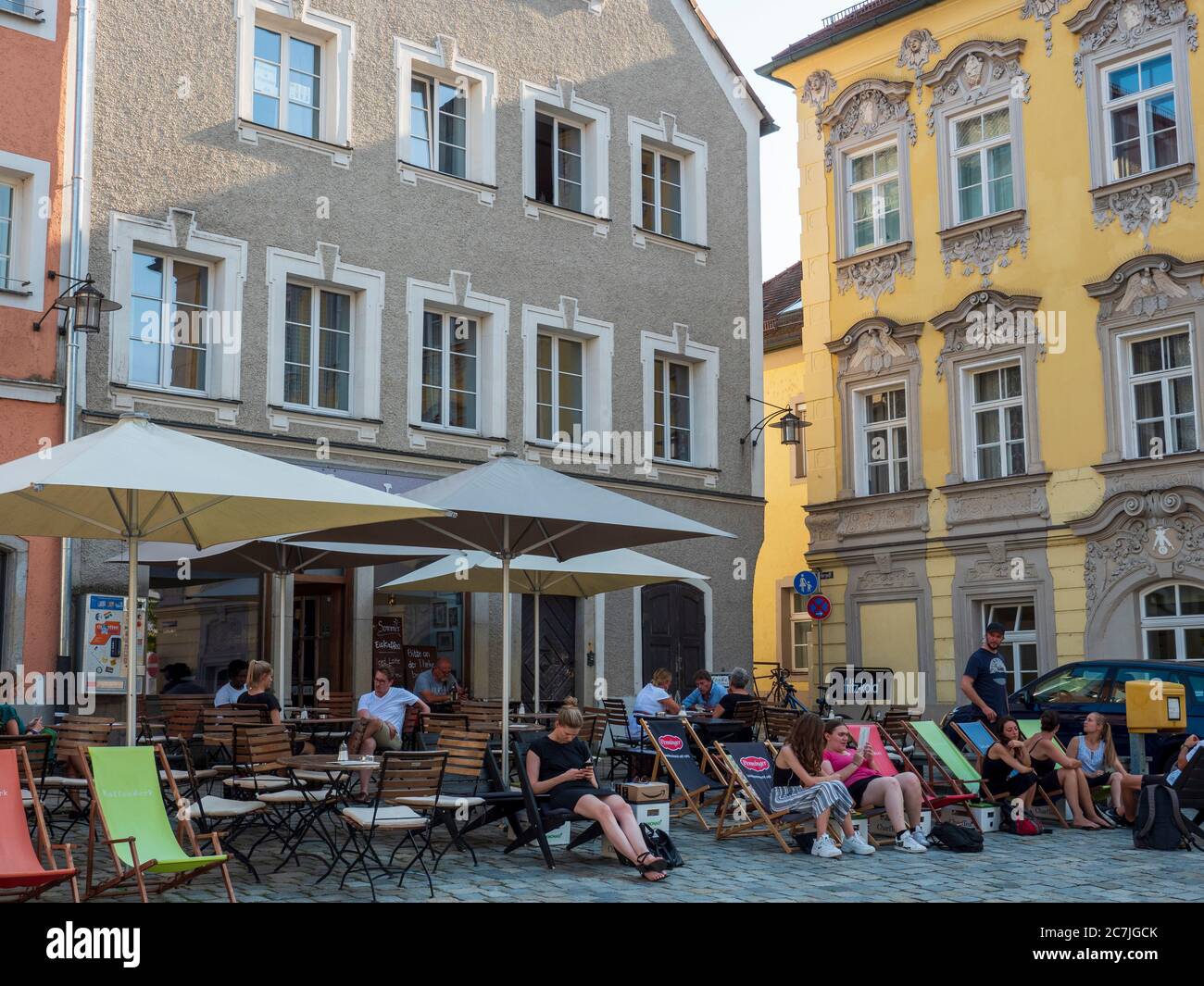 Kirchenplatz in the Innstadt, Passau, Bavaria, Germany Stock Photo - Alamy