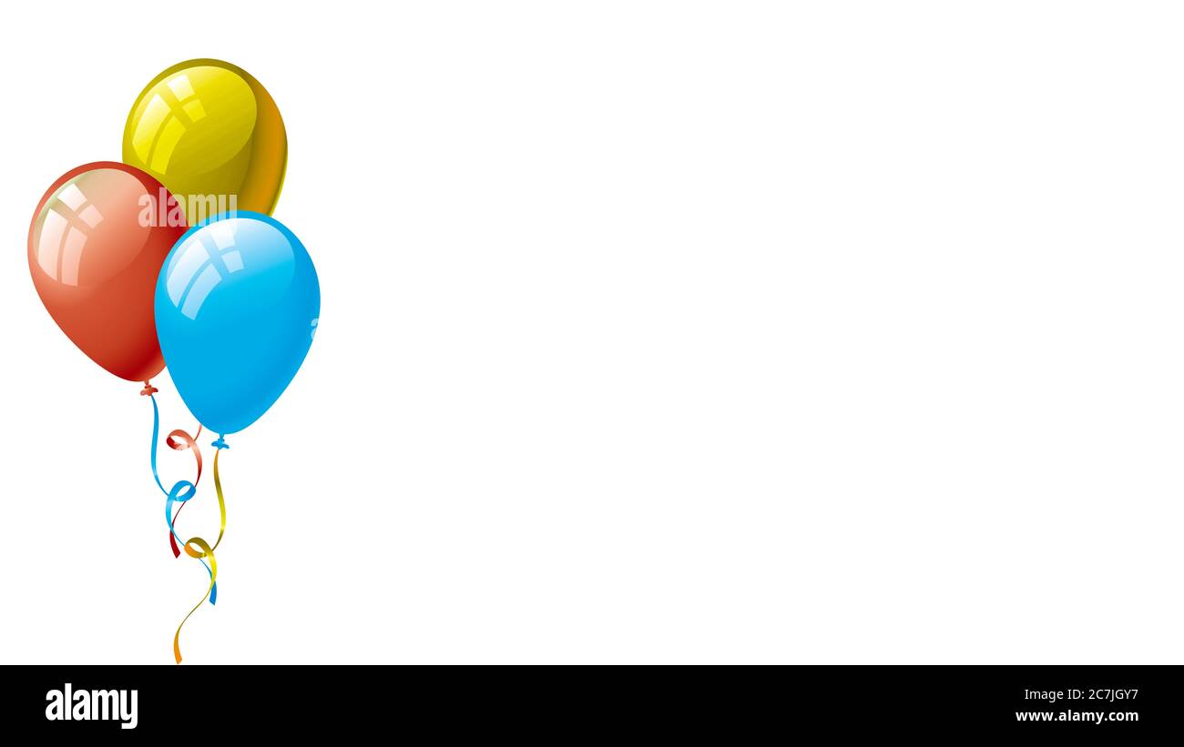 Happy birthday card template balloons hi-res stock photography and ...
