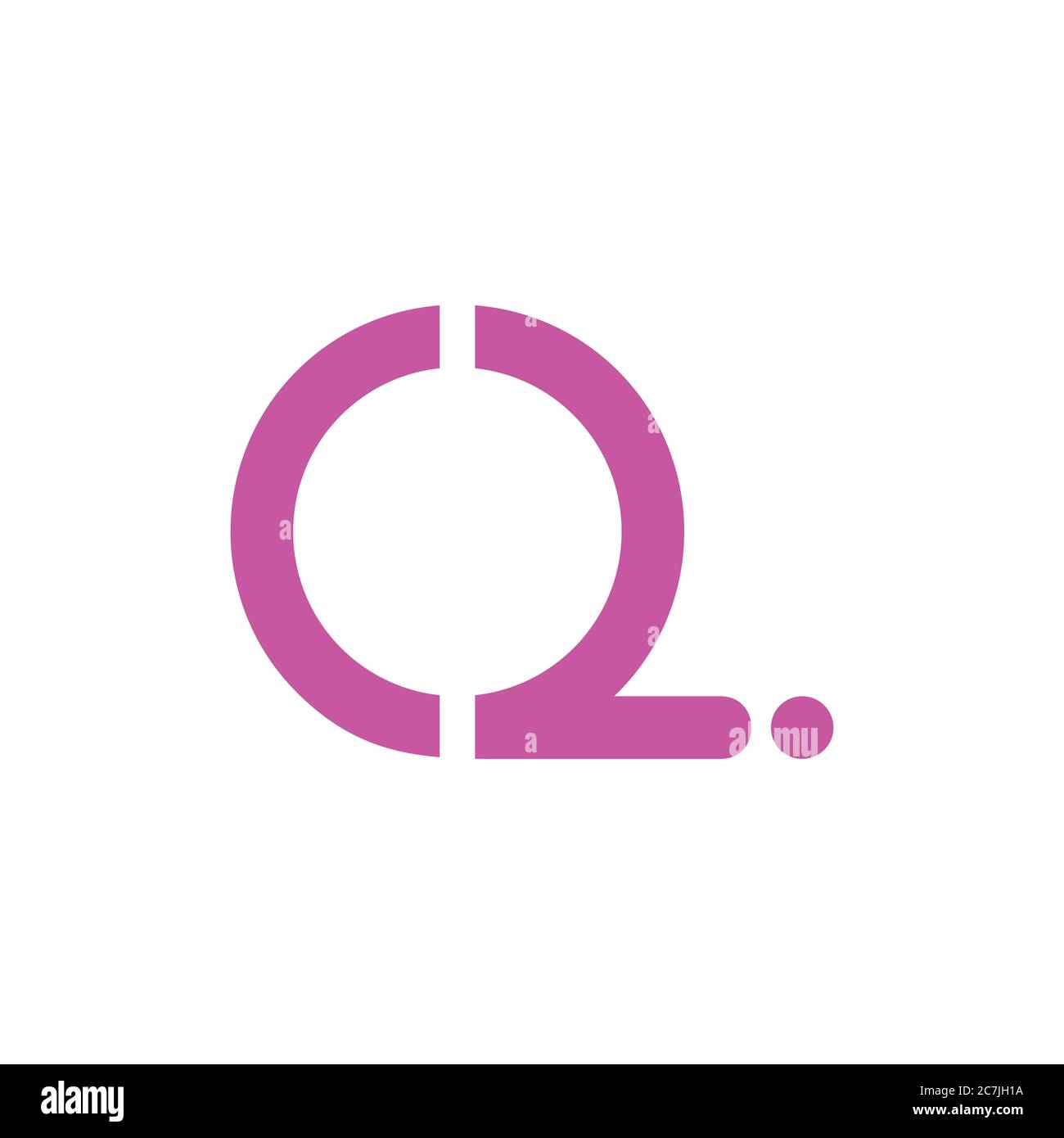 letter qc simple circle geometric line art logo vector Stock Vector ...