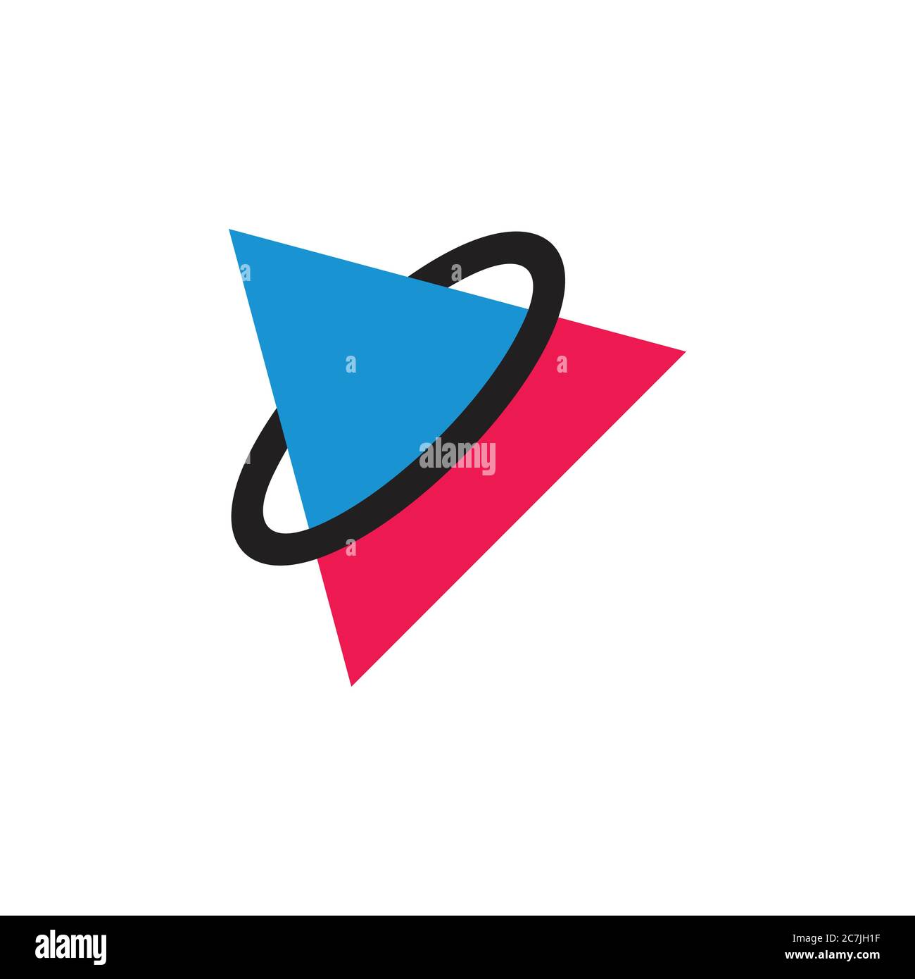 triangle motion 3d overlap logo vector Stock Vector Image & Art - Alamy