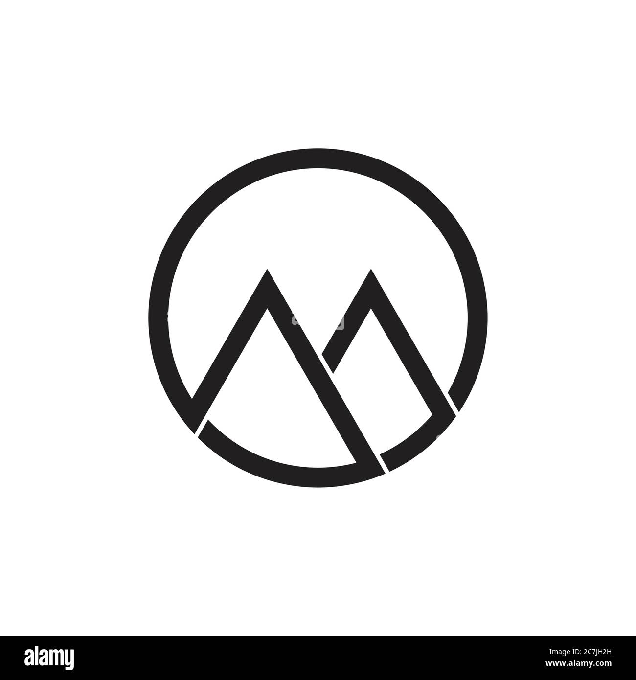 letter om geometric mountain logo vector Stock Vector Image & Art - Alamy