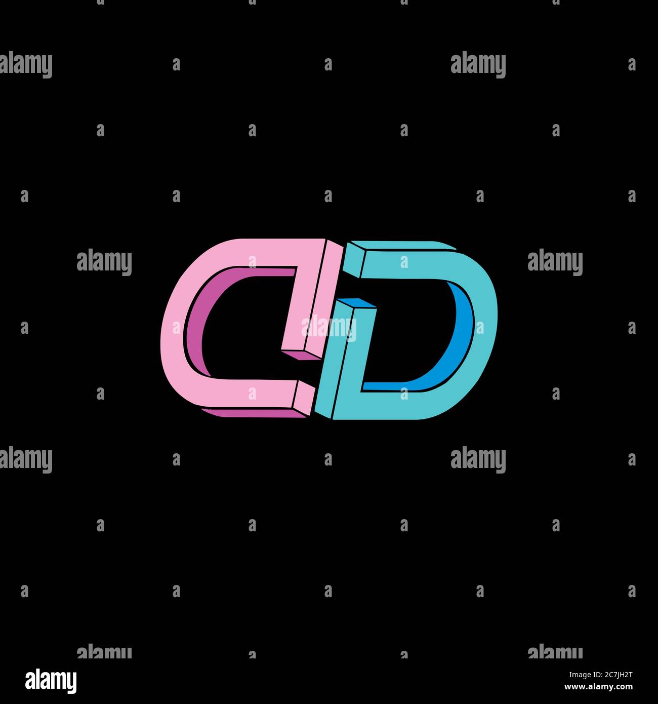 letters ad 3d shine logo vector Stock Vector Image & Art - Alamy