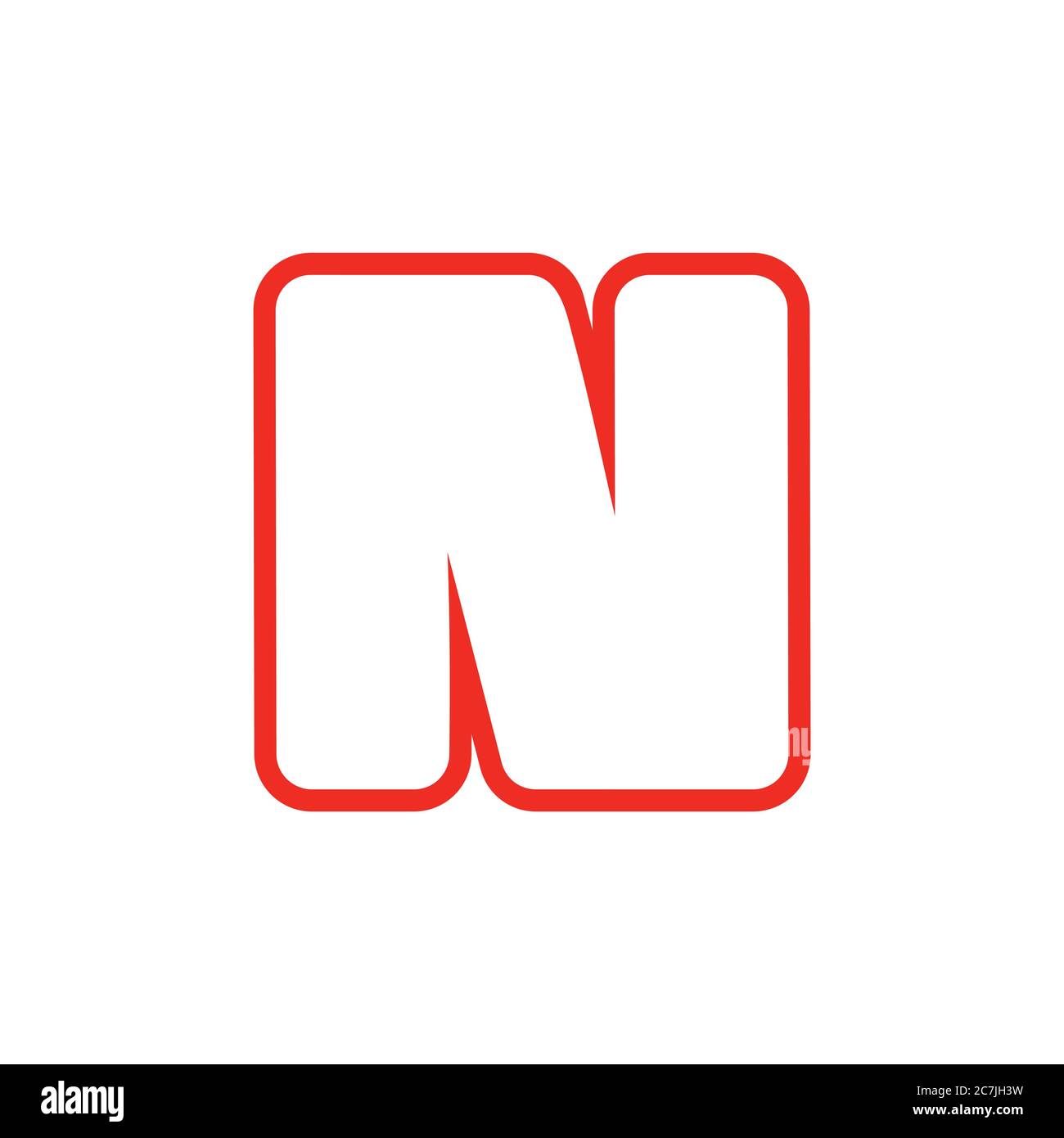 letter n simple square geometric logo vector Stock Vector Image & Art ...