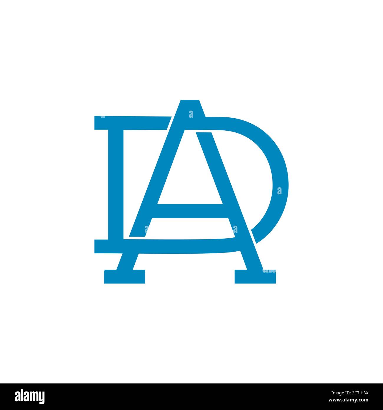 letters ad simple linked logo vector Stock Vector Image & Art - Alamy