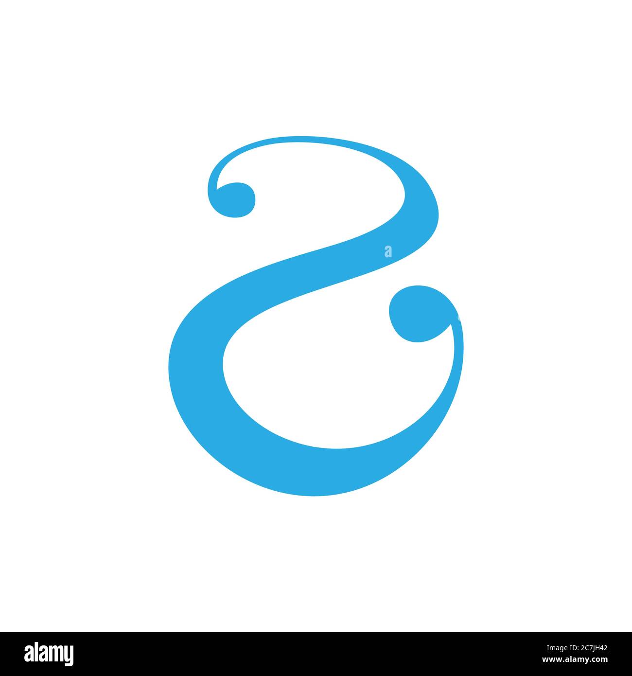 number two curves logo vector Stock Vector Image & Art - Alamy