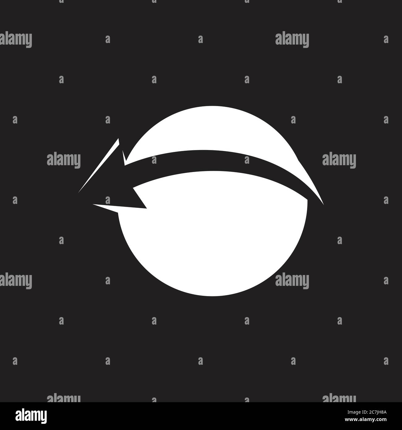 geometric round planet global negative space logo vector Stock Vector Image & Art - Alamy