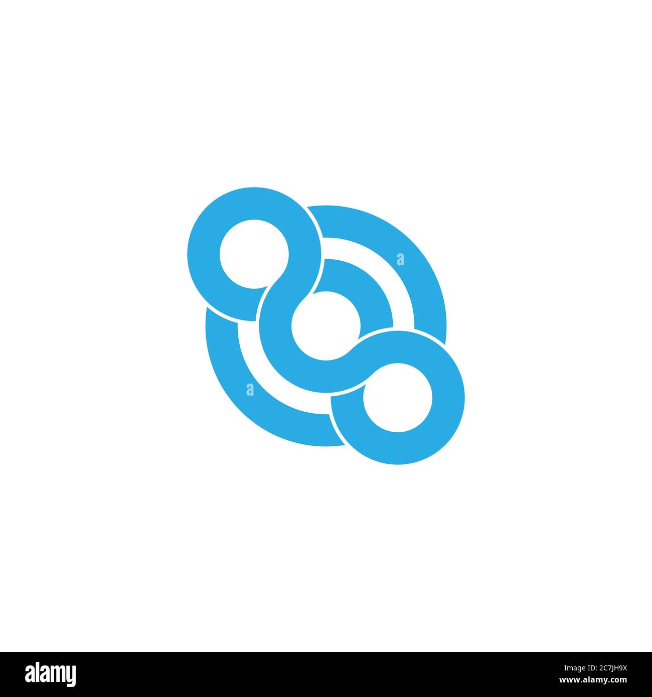 abstract linked helix infinity design logo vector Stock Vector Image ...