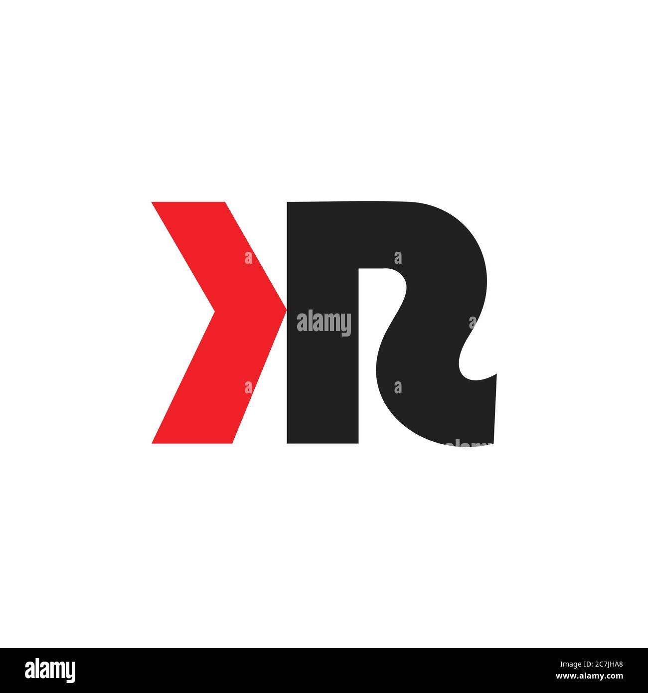 abstract letter kr linked logo vector Stock Vector Image & Art - Alamy