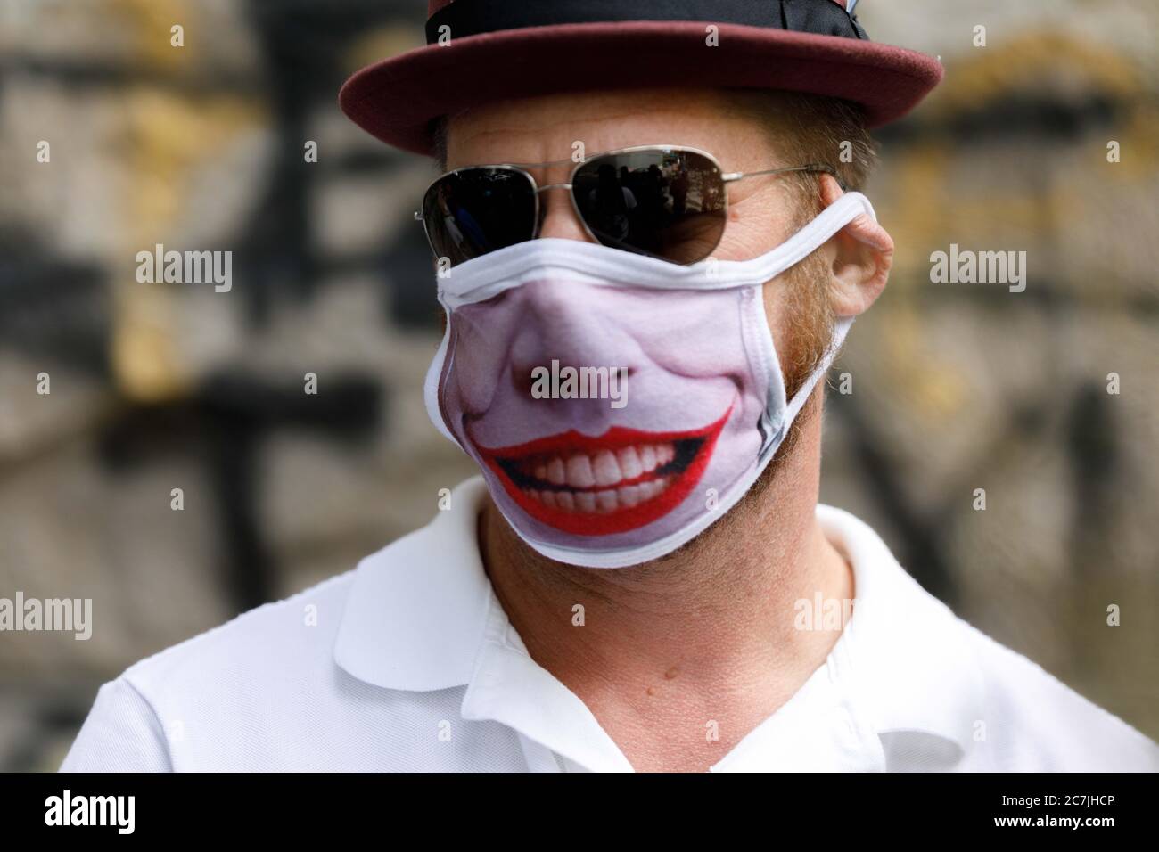 Portland, USA. 17th July, 2020. Portland's infamous "bike Nazi", ex ...