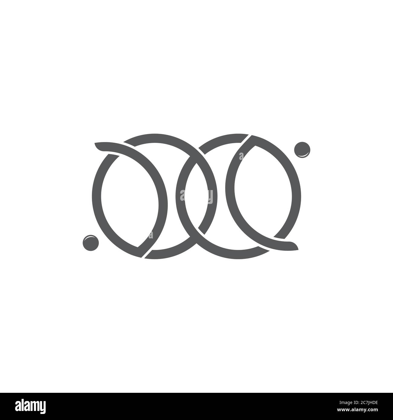 linked circle motion dots design logo vector Stock Vector Image & Art ...