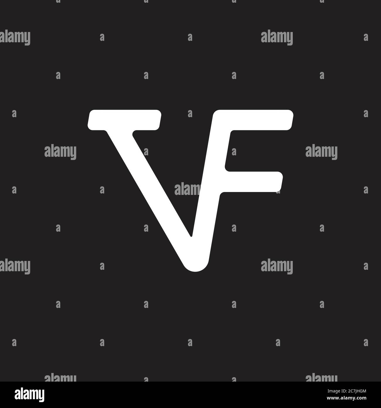 letters vf simple line logo vector Stock Vector Image & Art - Alamy
