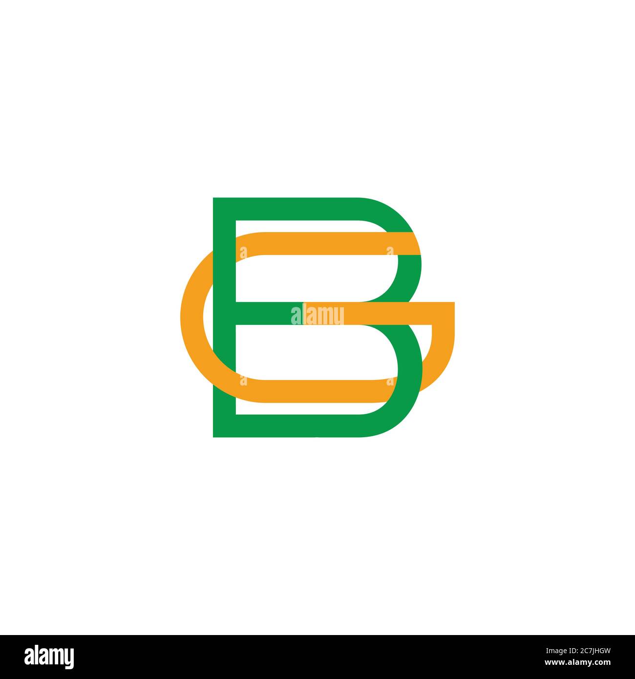 vector of letter bg linked colorful design best for template decoration ...