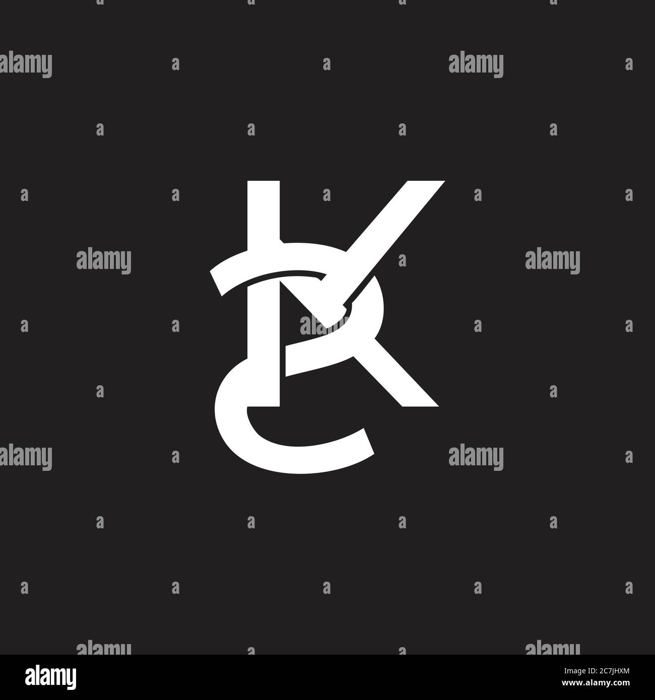 vector of letter ks linked 3d design fit for emblem logo Stock Vector ...
