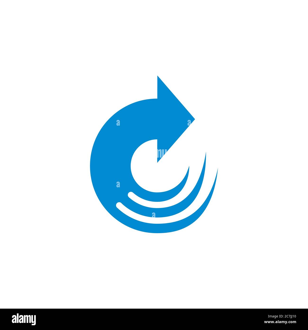 letter c rotation stripes arrow symbol vector Stock Vector Image & Art ...