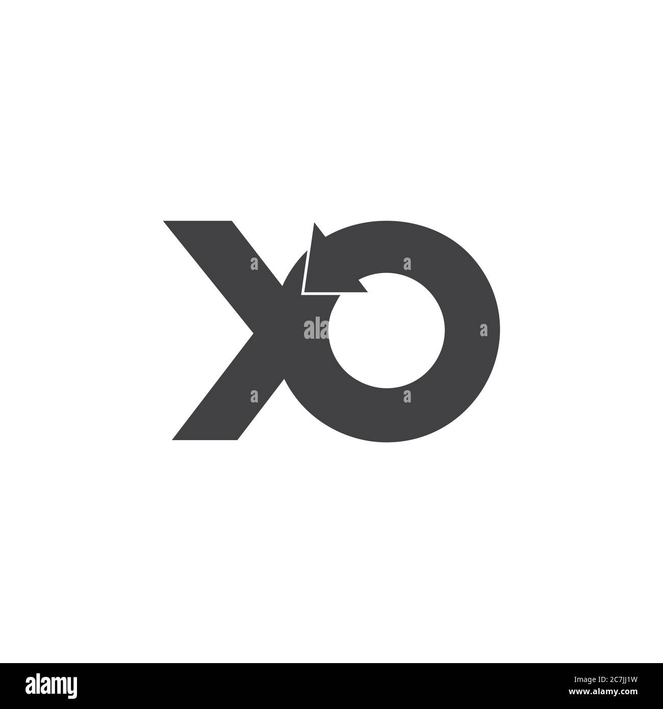 letter xo circle geometric arrow logo vector Stock Vector Image & Art ...