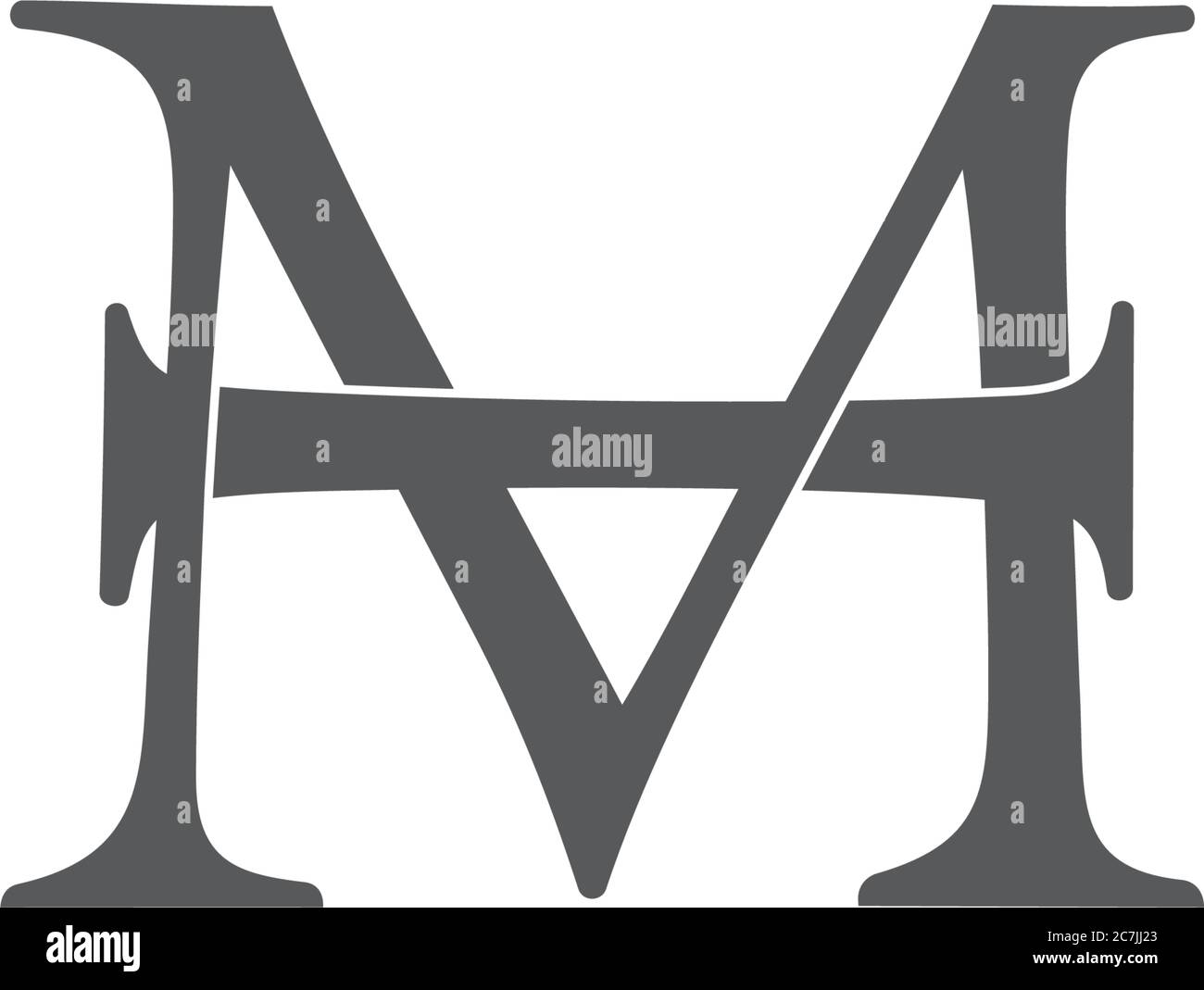 letter mh linked flat overlap logo vector Stock Vector Image & Art - Alamy