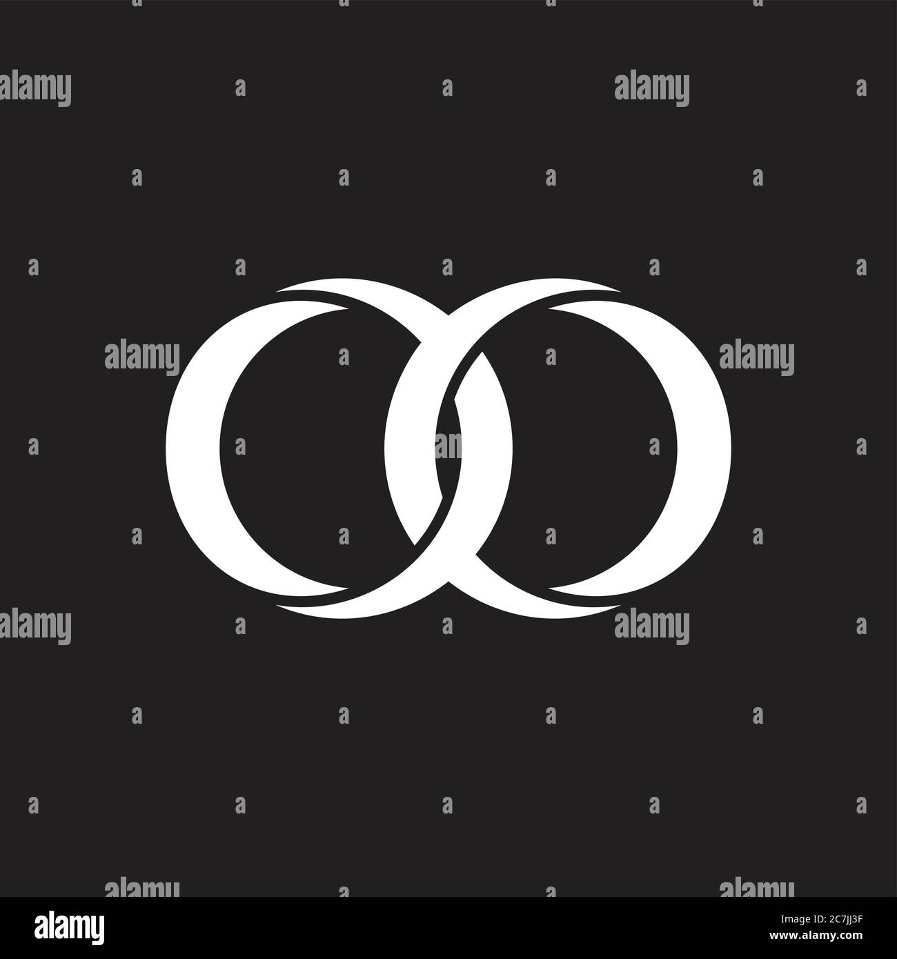 linked circle 3d ring flat symbol logo vector Stock Vector Image & Art ...