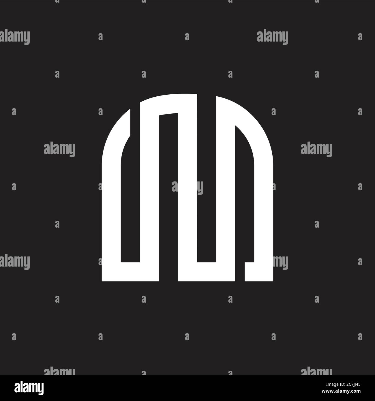 letter n simple geometric line window shape logo vector Stock Vector ...