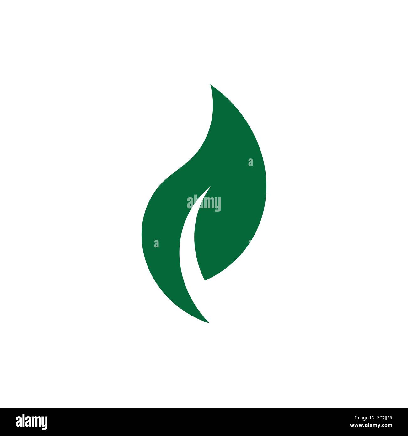 simple geometric leaf curves design logo vector Stock Vector Image ...