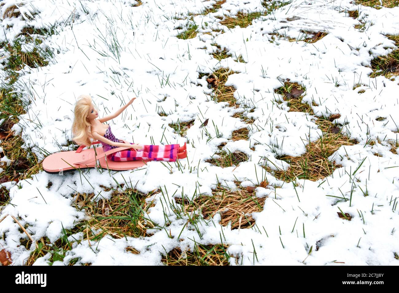 Barbie in winter Stock Photo - Alamy