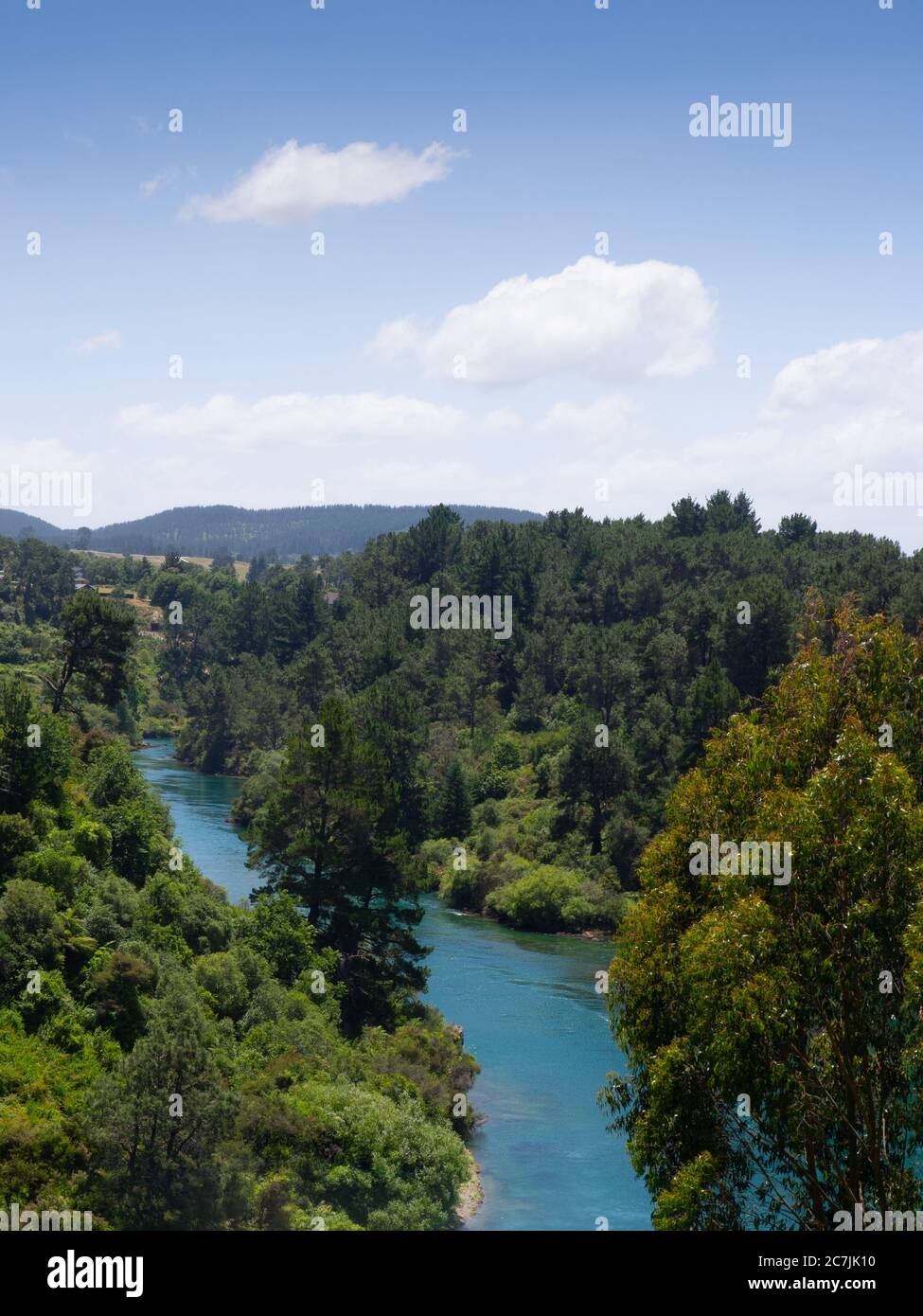 Waikato River Landscape From Taupo Stock Photo - Alamy