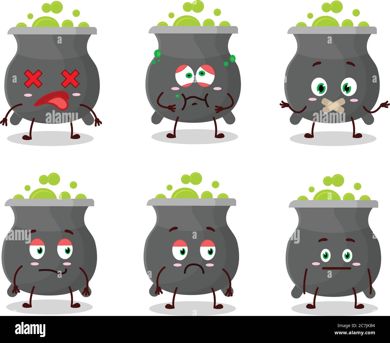 Cauldron cartoon in character with nope expression Stock Vector Image ...