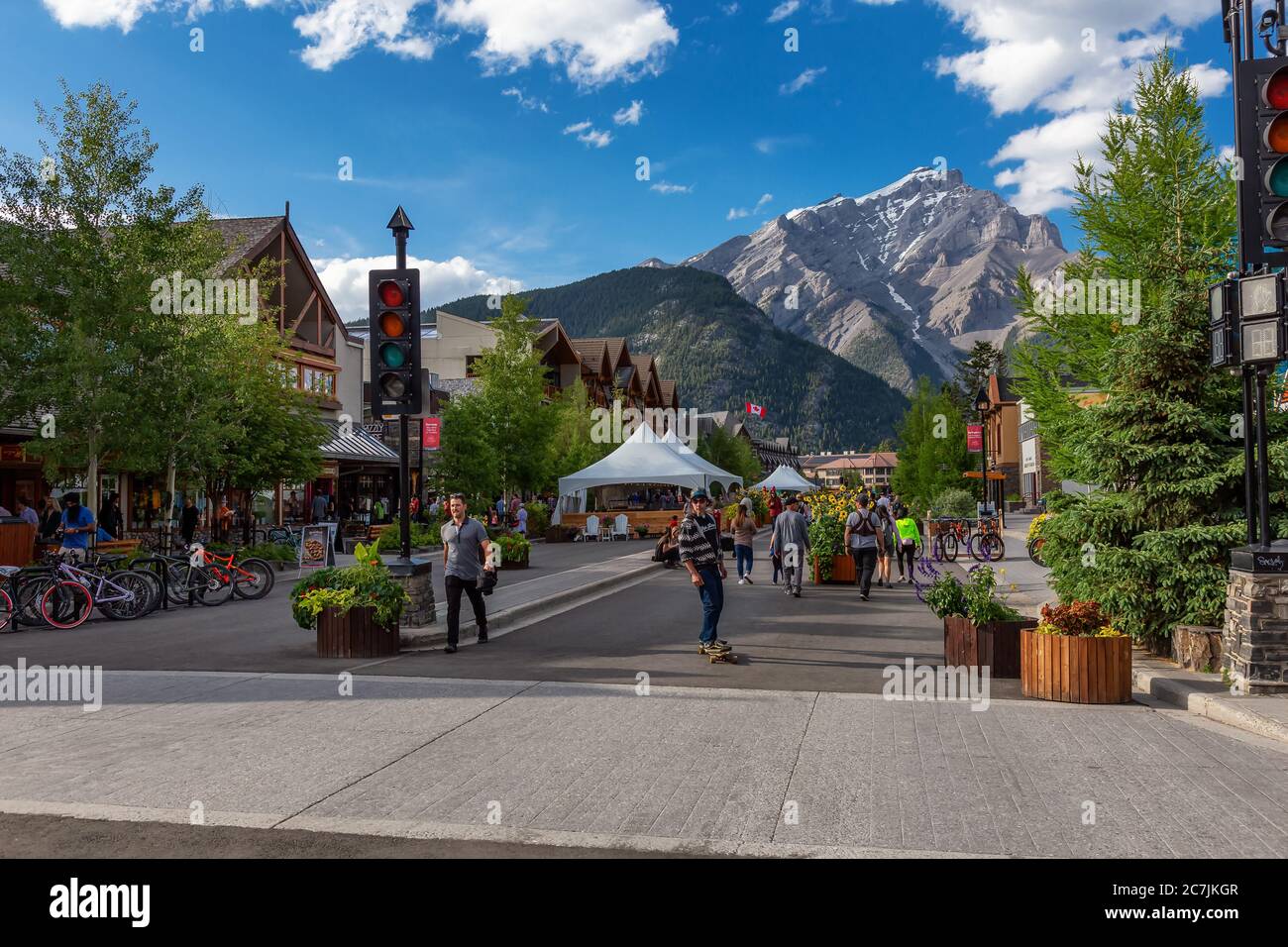 Main street banff in banff national park hi-res stock photography and ...
