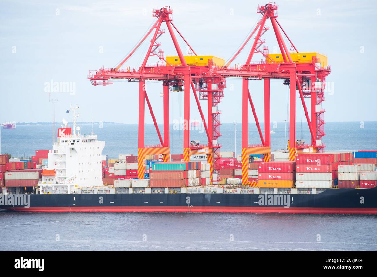 Fremantle, Western Australia - February 12, 2017: Cargo container ship ...