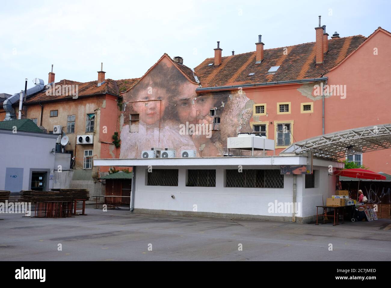 street art in an old town, murals, graffiti. open art Stock Photo - Alamy