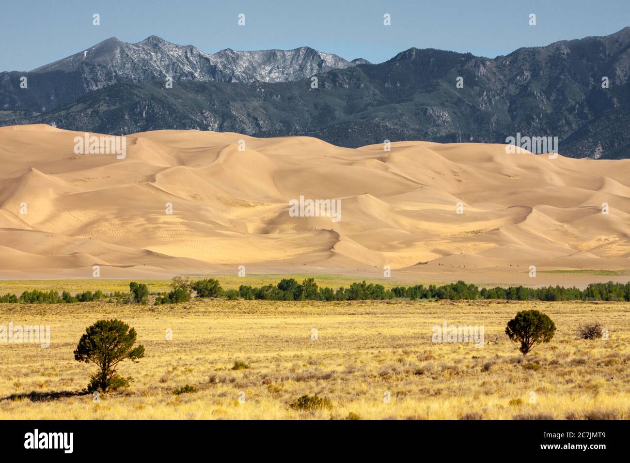 Strange and unique landscape showing the Great Sand Dunes National Park ...