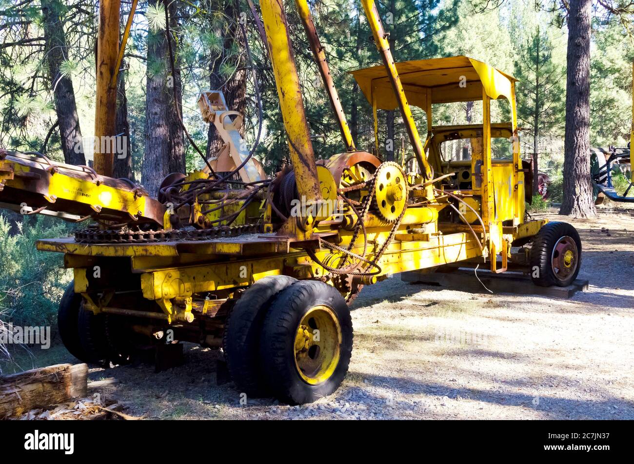 Machines used in Logging, at the Logging Museum in Collier Memorial ...
