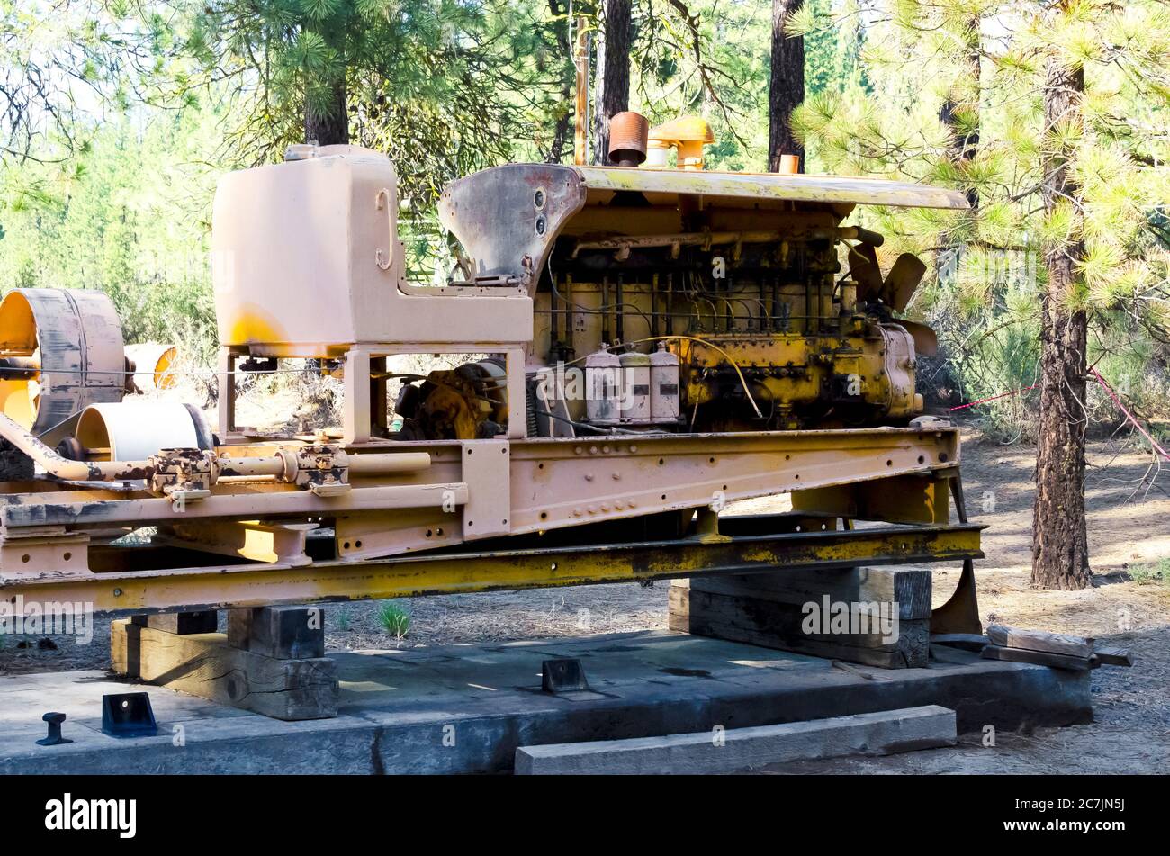 Machines used in Logging, at the Logging Museum in Collier Memorial ...