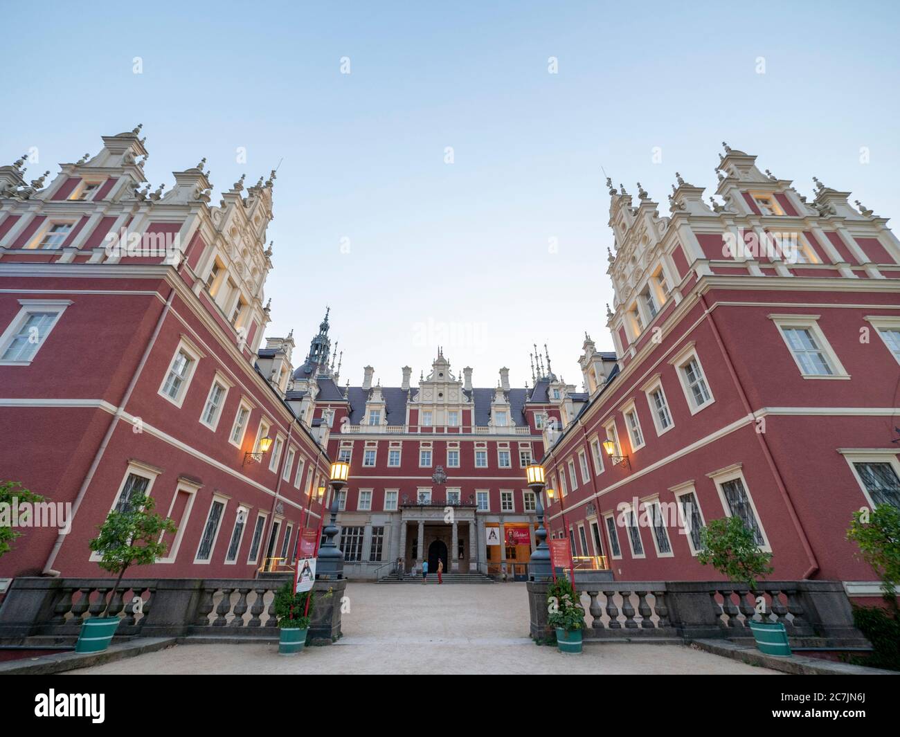 New Palace, Muskauer Park, UNESCO World Heritage Site, Bad Muskau ...