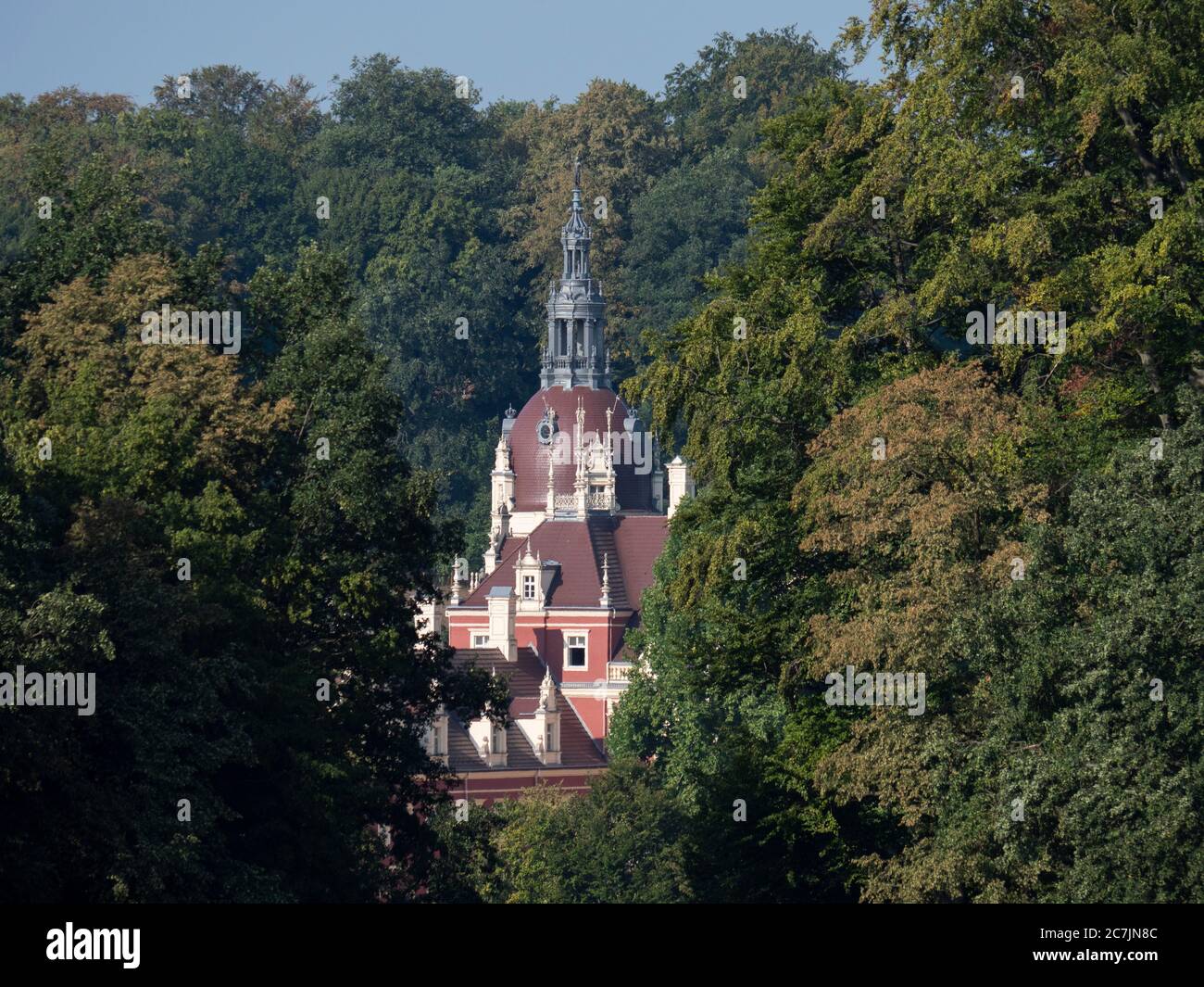 New Palace, Muskauer Park, UNESCO World Heritage Site, Bad Muskau ...