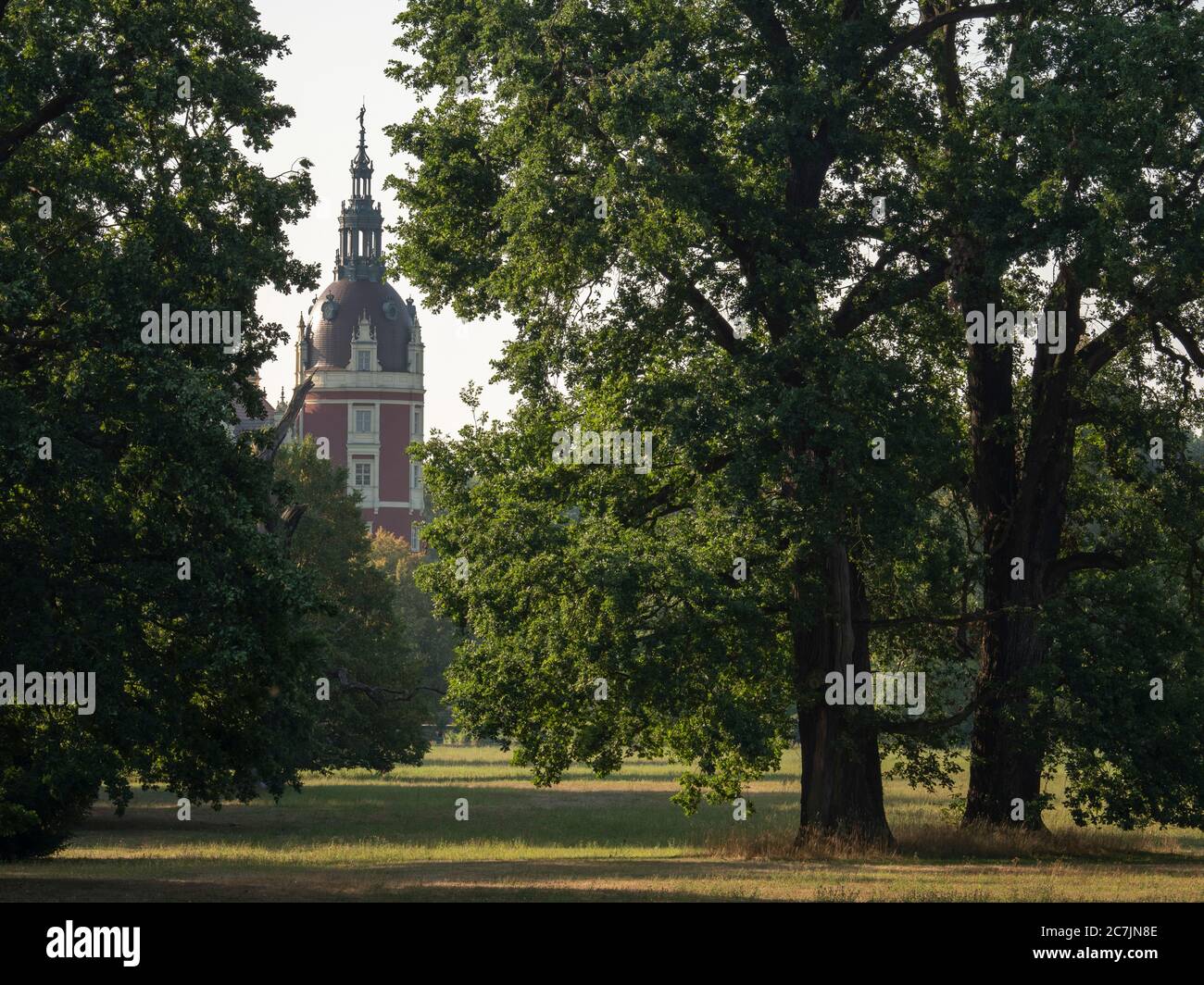 New Palace, Muskauer Park, UNESCO World Heritage Site, Bad Muskau ...