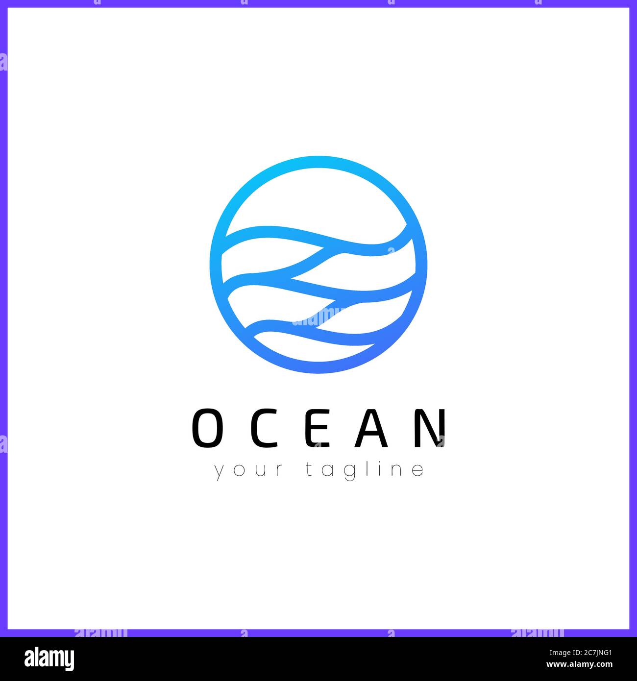 Wave logo design in line form Stock Vector Image & Art - Alamy