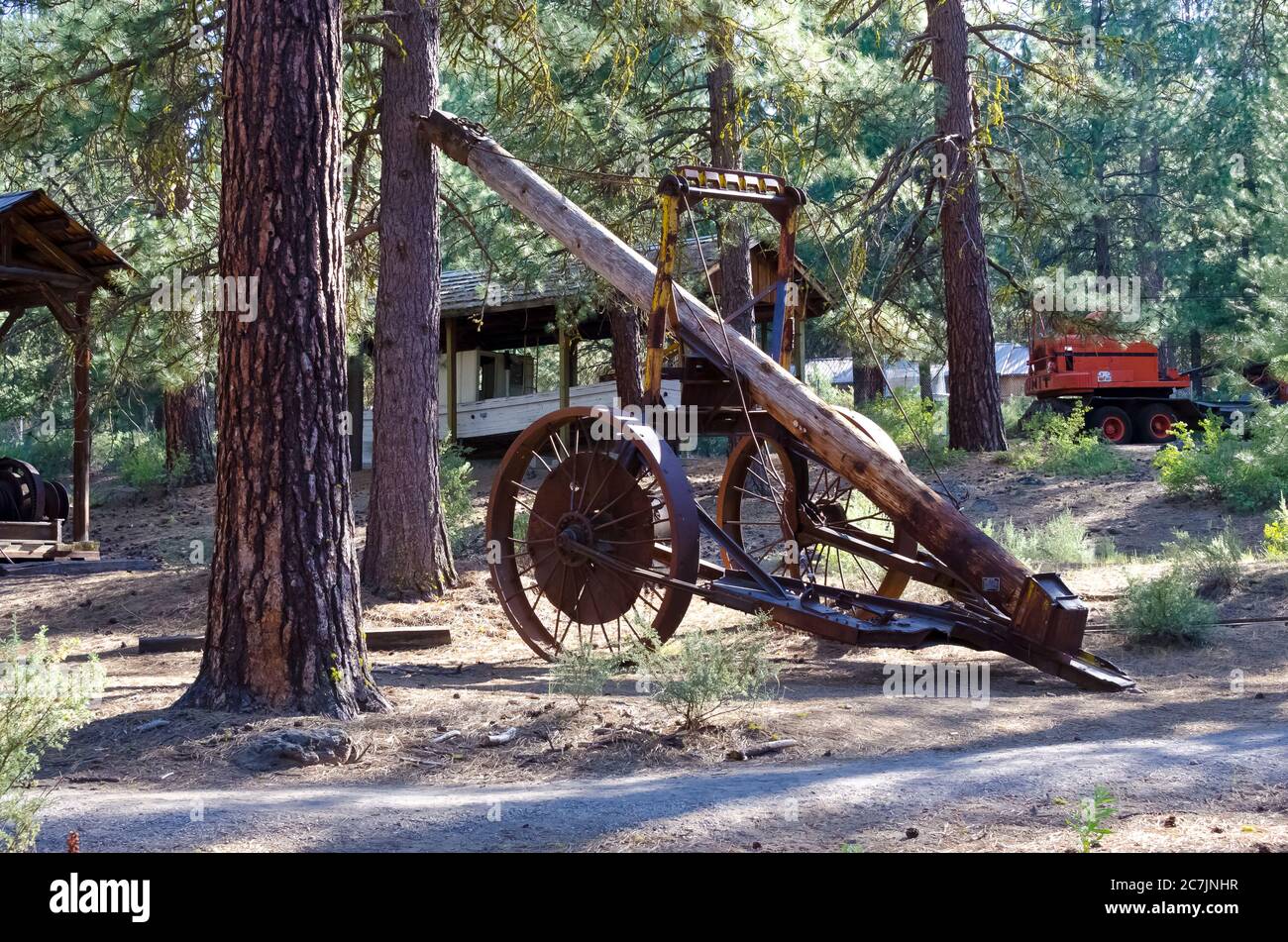 Machines used in Logging, at the Logging Museum in Collier Memorial ...