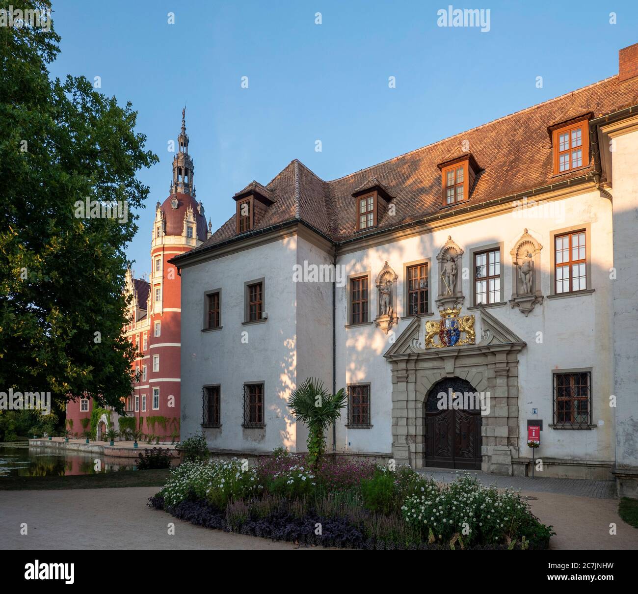 Old castle, Muskauer Park, UNESCO World Heritage Site, Bad Muskau ...