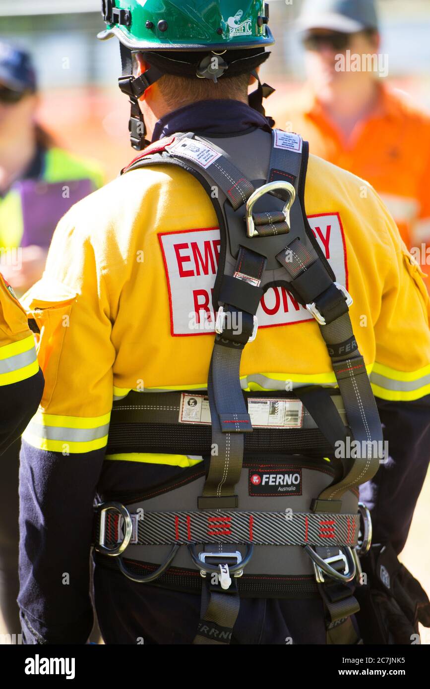 Perth, Australia, 26 November 2017: Members of emergency response team ...