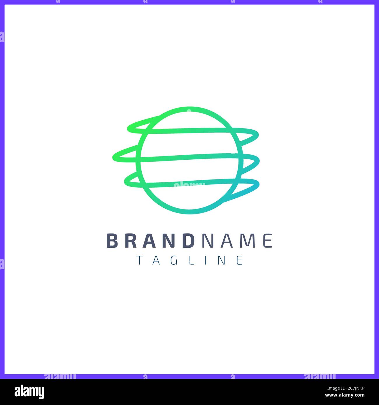 Waves surround the earth. Unique and simple logo design Stock Vector ...