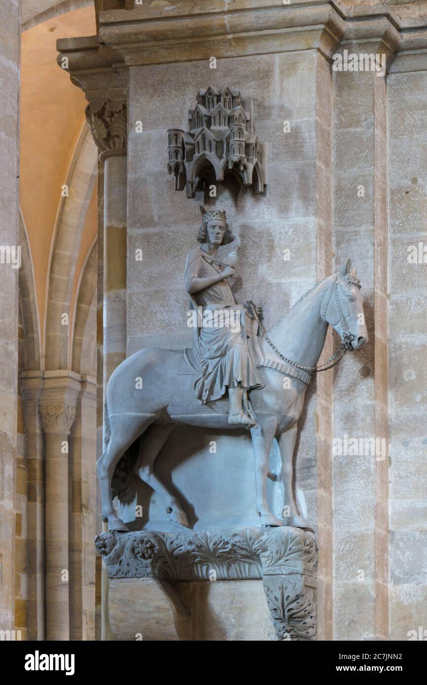 Cathedral inside, Bamberg horseman, Bamberg old town, UNESCO World ...