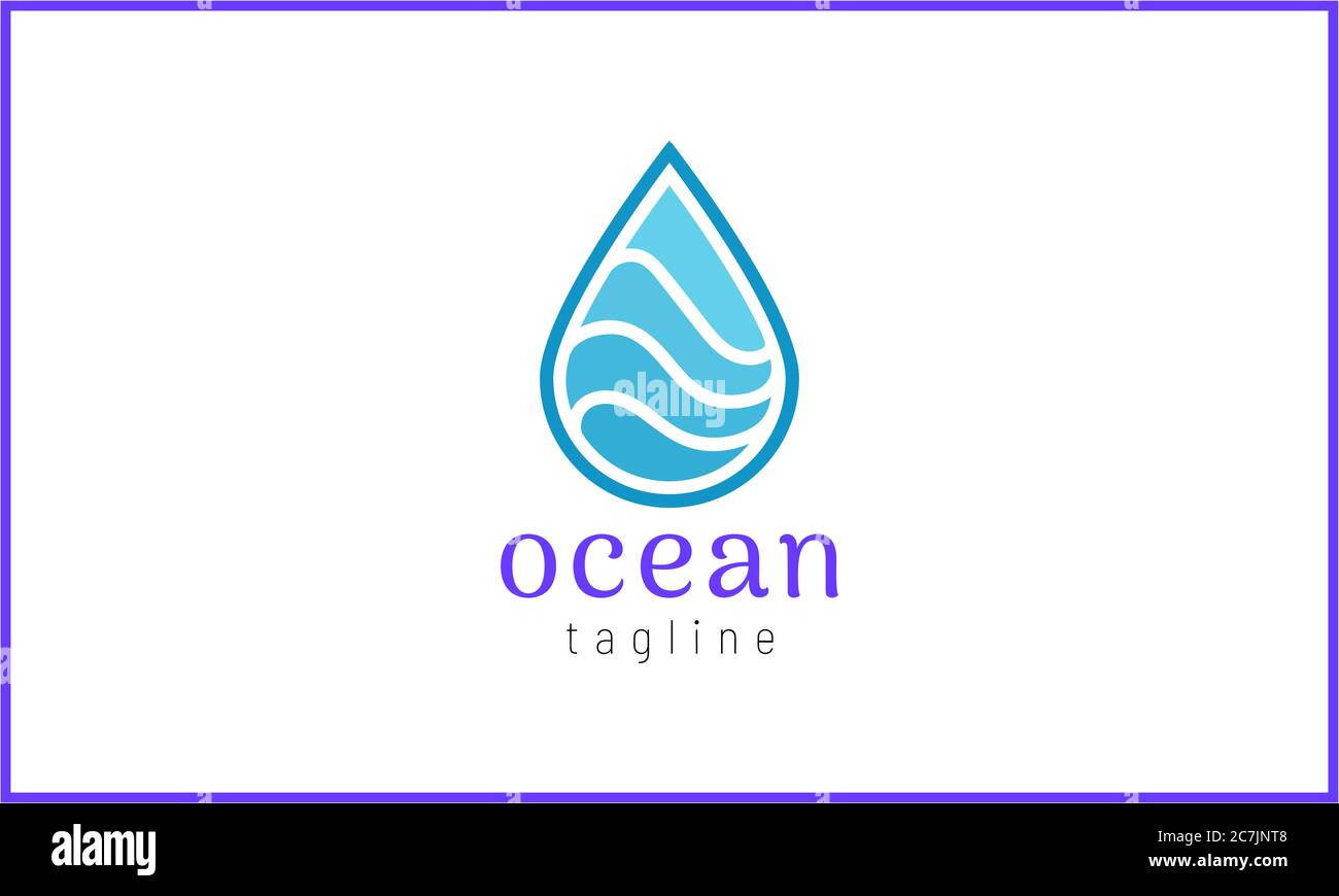 Simple abstract water drop in blue Stock Vector Image & Art - Alamy