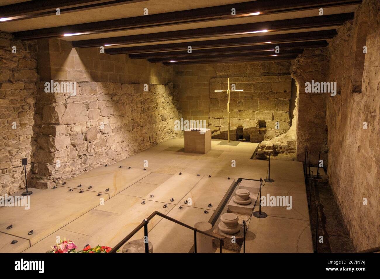 Cathedral inside, crypt, old town Bamberg, UNESCO World Heritage ...