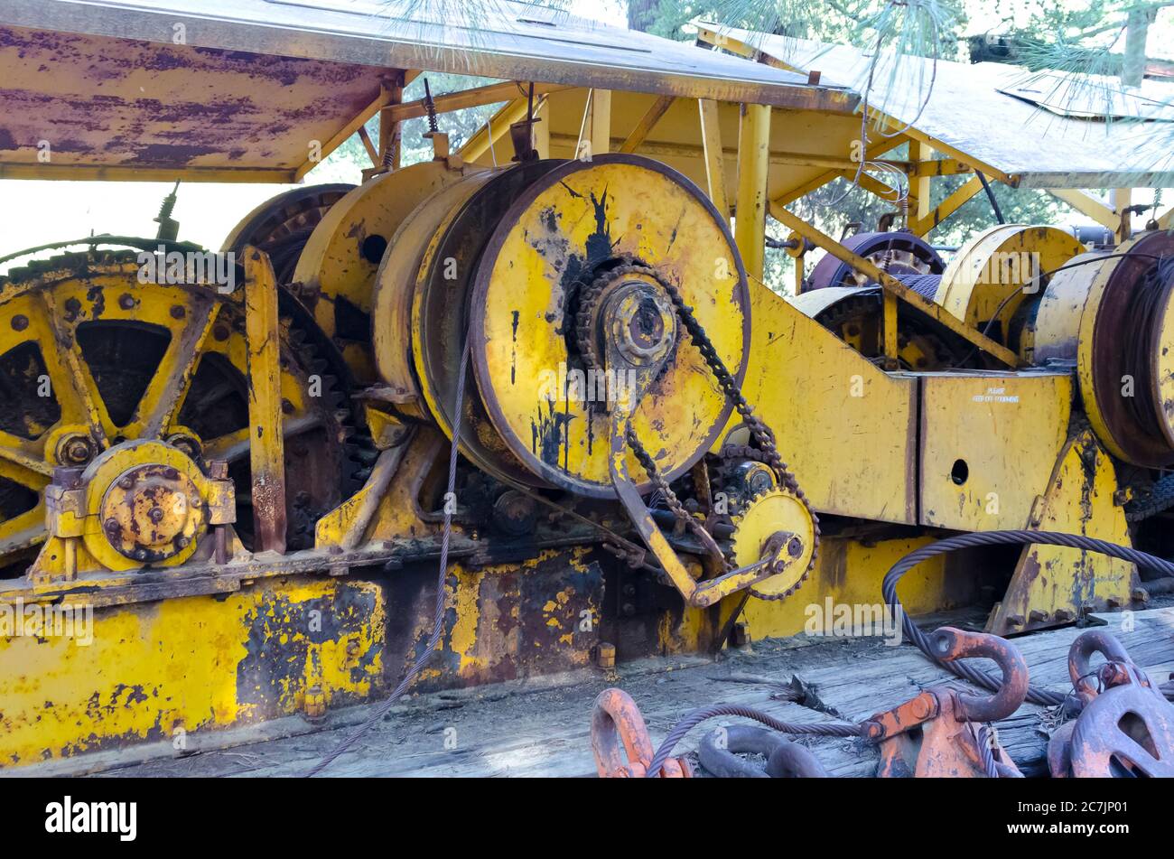 Machines used in Logging, at the Logging Museum in Collier Memorial ...