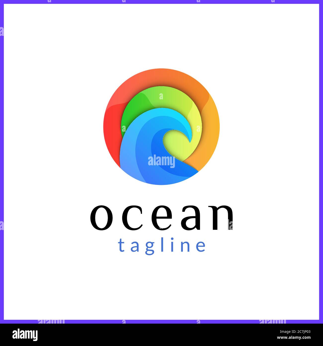 Ocean wave logo design with various colors Stock Vector Image & Art - Alamy