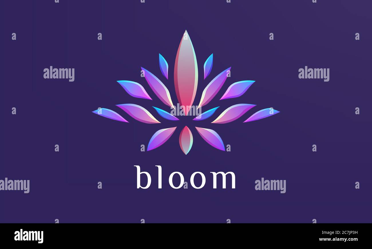 Modern and sparkling abstract flower logo design Stock Vector Image ...